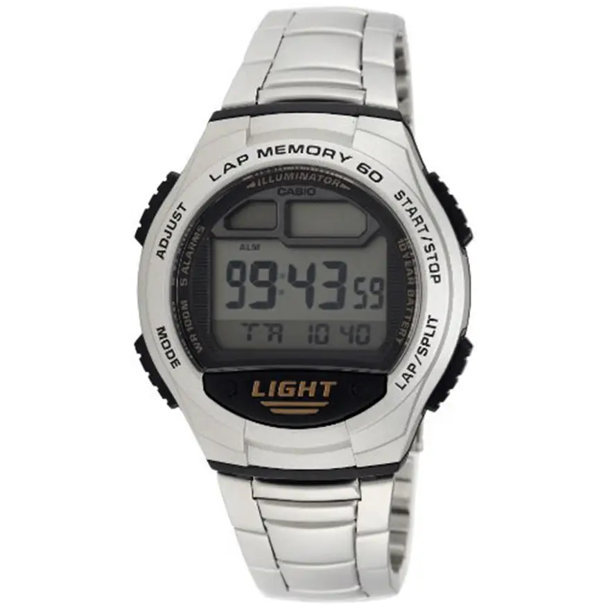 Casio Men's Digital Quartz 60-Lap Memory Resin / Stainless Steel Watch ...