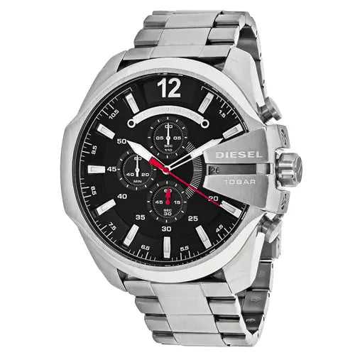 Diesel Men's Mega Chief 100m Quartz Stainless Steel Watch DZ4308 – shopemco